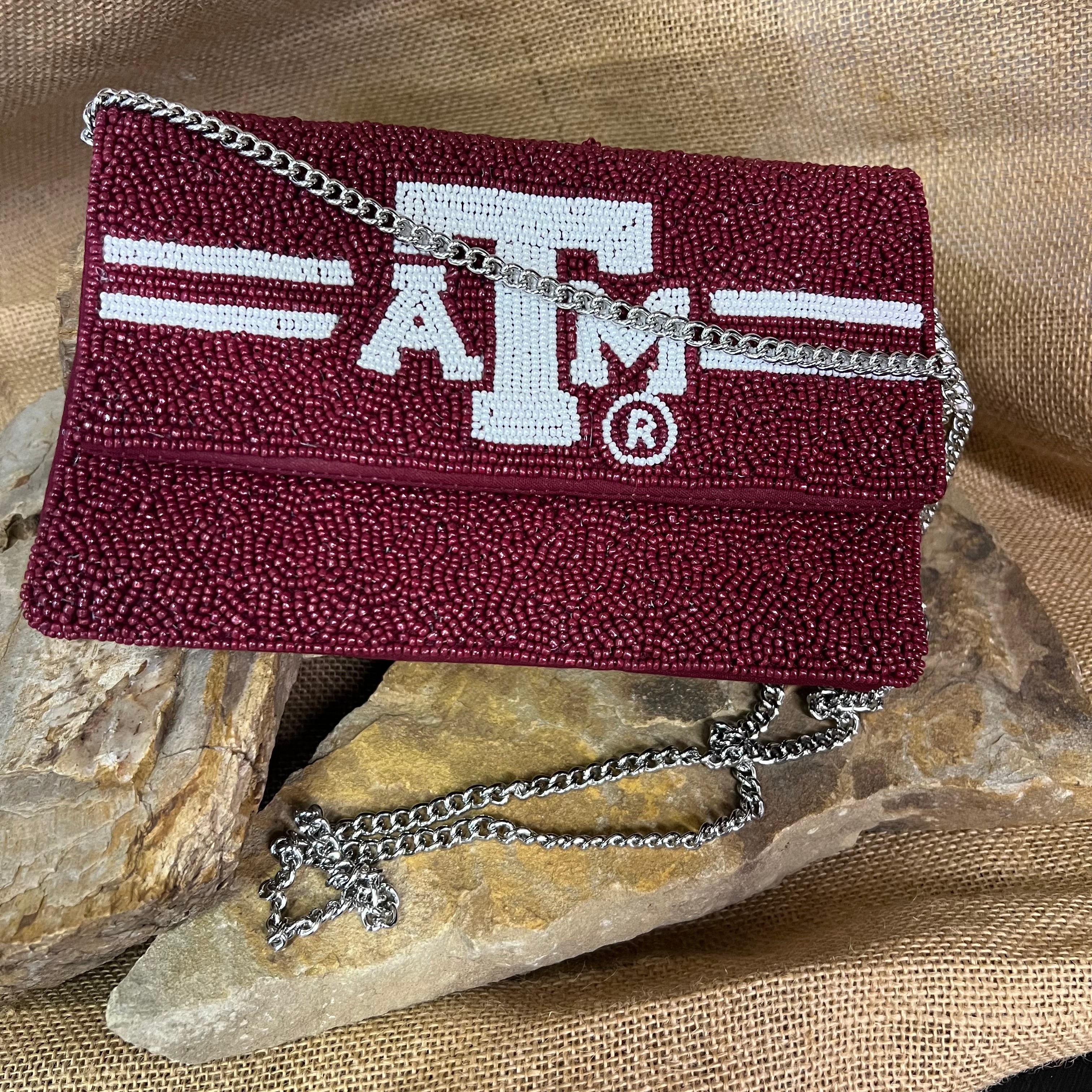 TEXAS A&M Mini Beaded Crossbody Handbag – The Boutique at Wells Florist